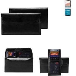 K-S-Trade Handyhülle für Nokia C21 Plus 4GB, Handy Hülle Schutz Hülle Tasche Schutz Case Handytasche, schwarz
