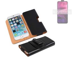 K-S-Trade Handyhülle für HiSense Infinity H50 Zoom, Schützhülle Handyhülle Holster Gürtel Tasche Schutzhülle, schwarz