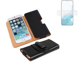 K-S-Trade Handyhülle für Samsung Galaxy S22+ Exynos, Schützhülle Handyhülle Holster Gürtel Tasche Schutzhülle, schwarz
