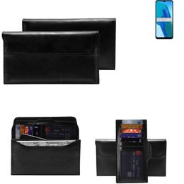 K-S-Trade Handyhülle für Oppo A16e, Handy Hülle Schutz Hülle Tasche Schutz Case Handytasche, schwarz