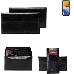 K-S-Trade Handyhülle für Samsung Galaxy M23, Handy Hülle Schutz Hülle Tasche Schutz Case Handytasche, schwarz