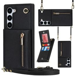 Wigento Handyhülle Für Samsung Galaxy S23+ Plus Multifunktion Handy Tasche Geldbörse Hülle Etuis Schwarz
