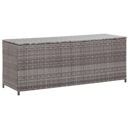 furnicato Gartenbox Garten-Auflagenbox Grau 120x50x60 cm Poly Rattan (1 St)