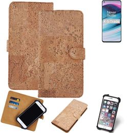 K-S-Trade Handyhülle für OnePlus Nord CE 5G, Hülle - Kork Handyhülle Cover - Schutzhülle TPU Case Bumper in, braun|schwarz