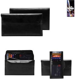K-S-Trade Handyhülle für ZTE Axon 40 Pro, Handy Hülle Schutz Hülle Tasche Schutz Case Handytasche, schwarz