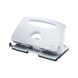 Leitz Lochstanzer 5022, 4-fach Lochung bis 40 Blatt, mit Anschlagschiene, weiß