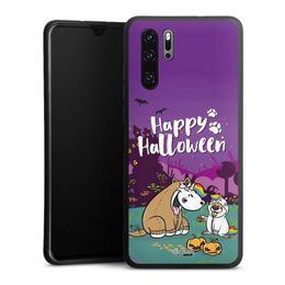 DeinDesign Handyhülle Pummeleinhorn Bisu Happy Halloween, Huawei P30 Pro Silikon Hülle Premium Case Handy Schutzhülle, schwarz