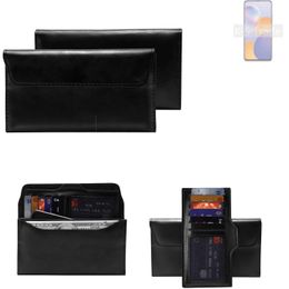 K-S-Trade Handyhülle für Huawei nova Y9a, Handy Hülle Schutz Hülle Tasche Schutz Case Handytasche, schwarz