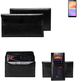 K-S-Trade Handyhülle für ZTE Blade A31 Plus, Handy Hülle Schutz Hülle Tasche Schutz Case Handytasche, schwarz