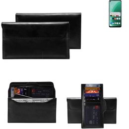 K-S-Trade Handyhülle für Oppo A55s 5G, Handy Hülle Schutz Hülle Tasche Schutz Case Handytasche, schwarz