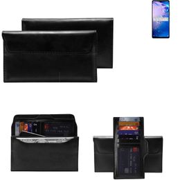 K-S-Trade Handyhülle für Sharp Aquos Zero6, Handy Hülle Schutz Hülle Tasche Schutz Case Handytasche, schwarz