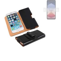 K-S-Trade Handyhülle für Oppo K10 Vitality Edition, Schützhülle Handyhülle Holster Gürtel Tasche Schutzhülle, schwarz
