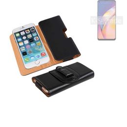 K-S-Trade Handyhülle für Oppo F19 Pro, Schützhülle Handyhülle Holster Gürtel Tasche Schutzhülle, schwarz