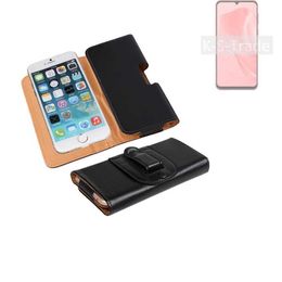 K-S-Trade Handyhülle für Ulefone Note 6P, Schützhülle Handyhülle Holster Gürtel Tasche Schutzhülle, schwarz