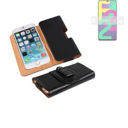 K-S-Trade Handyhülle für Samsung Galaxy F22, Schützhülle Handyhülle Holster Gürtel Tasche Schutzhülle, schwarz