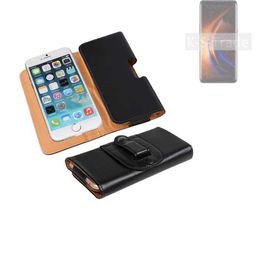 K-S-Trade Handyhülle für Oppo Find X3 Pro, Schützhülle Handyhülle Holster Gürtel Tasche Schutzhülle, schwarz