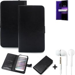 K-S-Trade Handyhülle für Sony Xperia 1, Wallet Case Handyhülle Schutzhülle Flip cover Flipstyle Tasche, schwarz