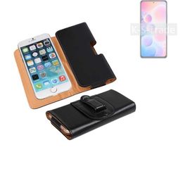 K-S-Trade Handyhülle für Xiaomi Redmi K40, Schützhülle Handyhülle Holster Gürtel Tasche Schutzhülle, schwarz