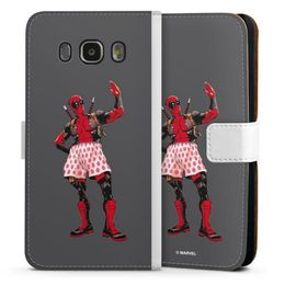DeinDesign Handyhülle Deadpool underwear, Samsung Galaxy J5 (2016) Hülle Handy Flip Case Wallet Cover, weiß