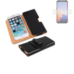 K-S-Trade Handyhülle für Ulefone Armor X9, Schützhülle Handyhülle Holster Gürtel Tasche Schutzhülle, schwarz