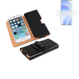 K-S-Trade Handyhülle für Meizu 18s, Schützhülle Handyhülle Holster Gürtel Tasche Schutzhülle, schwarz