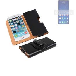 K-S-Trade Handyhülle für ZTE Axon 31 5G, Schützhülle Handyhülle Holster Gürtel Tasche Schutzhülle, schwarz