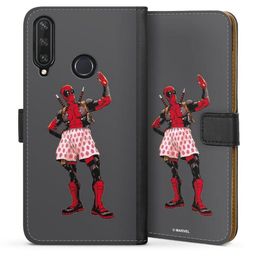 DeinDesign Handyhülle Deadpool underwear, Huawei Y6p Hülle Handy Flip Case Wallet Cover Handytasche Leder, schwarz