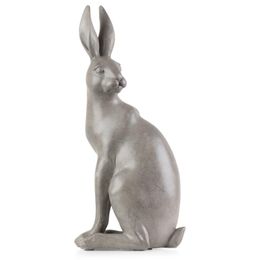 Moritz Dekofigur Dekofigur Osterhase 30 cm, Osterdeko Osterhase Ostern Dekoration Kaninchen Dekofigur, grau