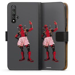 DeinDesign Handyhülle Deadpool underwear, Huawei Nova 5T Hülle Handy Flip Case Wallet Cover Handytasche Leder, schwarz