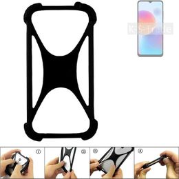 K-S-Trade Handyhülle für ZTE Blade A52, Handy-Hülle Schutz-Hülle Silikon Bumper TPU Softcase Smartphone, schwarz