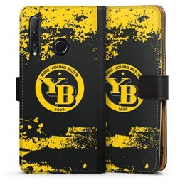 DeinDesign Handyhülle BSC Young Boys Offizielles Lizenzprodukt Fanartikel BSC YB Grunge, Huawei Honor 20 Lite Hülle Handy Flip Case Wallet Cover