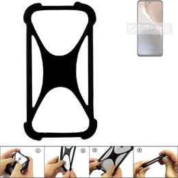 K-S-Trade Handyhülle für Motorola Moto G32, Handy-Hülle Schutz-Hülle Silikon Bumper TPU Softcase Smartphone, schwarz