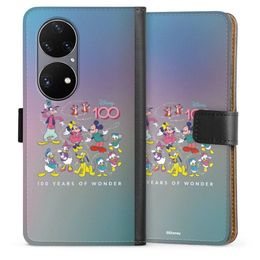 DeinDesign Handyhülle Disney 100 Years of Magic Classics, Huawei P50 Pro Hülle Handy Flip Case Wallet Cover Handytasche Leder, schwarz