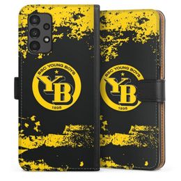 DeinDesign Handyhülle BSC Young Boys Offizielles Lizenzprodukt Fanartikel BSC YB Grunge, Samsung Galaxy A13 4G Hülle Handy Flip Case Wallet Cover