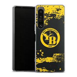 DeinDesign Handyhülle BSC Young Boys Offizielles Lizenzprodukt Fanartikel BSC YB Grunge, Sony Xperia 1 IV Silikon Hülle Bumper Case Handy Schutzhülle