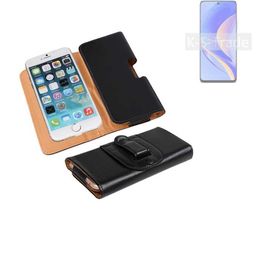 K-S-Trade Handyhülle für Huawei Enjoy 50 Pro, Schützhülle Handyhülle Holster Gürtel Tasche Schutzhülle, schwarz