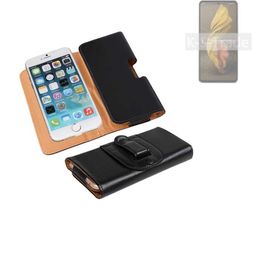 K-S-Trade Handyhülle für Sharp Aquos R7, Schützhülle Handyhülle Holster Gürtel Tasche Schutzhülle, schwarz