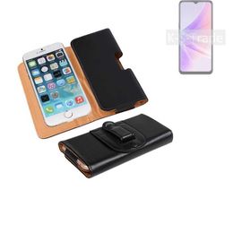 K-S-Trade Handyhülle für Oppo A77 5G, Schützhülle Handyhülle Holster Gürtel Tasche Schutzhülle, schwarz