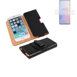 K-S-Trade Handyhülle für Oppo Reno7 Lite 5G, Schützhülle Handyhülle Holster Gürtel Tasche Schutzhülle, schwarz