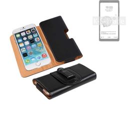 K-S-Trade Handyhülle für HiSense A9, Schützhülle Handyhülle Holster Gürtel Tasche Schutzhülle, schwarz