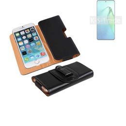 K-S-Trade Handyhülle für Oppo Reno8 Pro+, Schützhülle Handyhülle Holster Gürtel Tasche Schutzhülle, schwarz