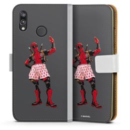 DeinDesign Handyhülle Deadpool underwear, Huawei P20 Lite Hülle Handy Flip Case Wallet Cover Handytasche Leder, weiß