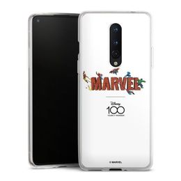 DeinDesign Handyhülle Marvel100 The Avengers Logo Marvel100 Years of Wonder, OnePlus 8 Silikon Hülle Bumper Case Handy Schutzhülle Smartphone Cover