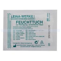 Leina-Werke Erste Hilfe Material Leina Feuchttuch zur Reinigung unverletzter Haut, neue Normen 13157 und 13169