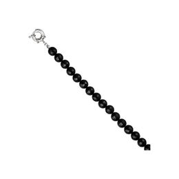 Jobo Kette ohne Anhänger, mit Onyx 60 cm, schwarz