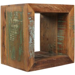FineBuy Beistelltisch KALKUTTA 45 x 45 x 35 cm Wohnzimmertisch Cube Regal Tisch