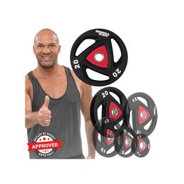 miweba Sports Hantelscheiben Olympia, Ø 50/51 mm, 2er-Set, 2,5-20 kg, Hantel-Gewichte aus Stahl (2x 20,0 Kg)