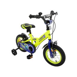 Actionbikes Motors Actionbikes Kinderfahrrad Turbo 12 Zoll, St&uuml;tzr&auml;der, V-Brake-Bremsen, Lenker-/Kettenschutz, Klingel