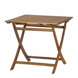 siena GARDEN Falun Klapptisch Teak Braun/Braun Akazienholz/Akazienholz