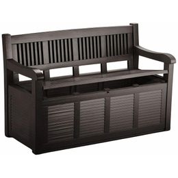 JELENIA PLAST - 2-Sitzer Gartenbank mit Aufbewahrungsbox Kissentruhe Auflagenbox Polstertruhe